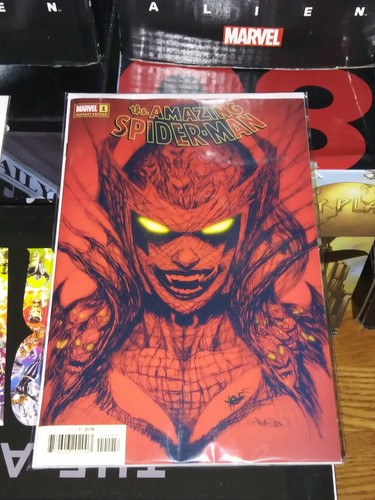 🔑 AMAZING SPIDER-MAN 1 PATRICK GLEASON WEBHEAD VARIANT QUEEN GOBLIN ...