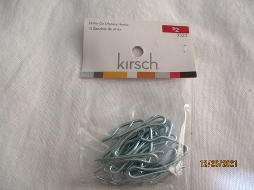 Kirsch Pin-On Drapery Hooks - 14 Pack - 1.25" - NEW 387-4 | eBay