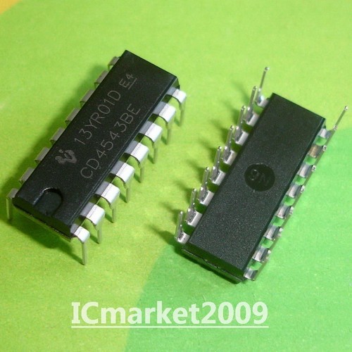 50 PCS CD4543BE DIP-16 CD4543 MOS BCD-to-Seven-Segment Latch/Decoder ...