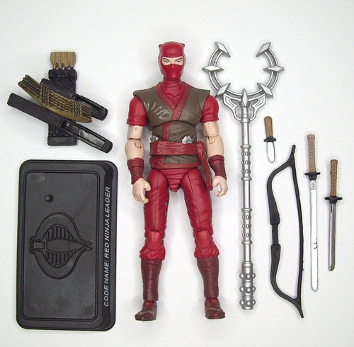 GI JOE 25th Anniversary Cobra Red Ninja Leader **INCOMPLETE** 2008 3.75 ...