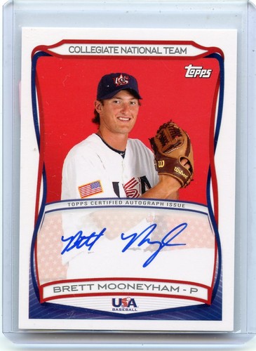 2010 USA BASEBALL #A-34 BRETT MOONEYHAM AUTOGRAPH RC WASHINGTON ...