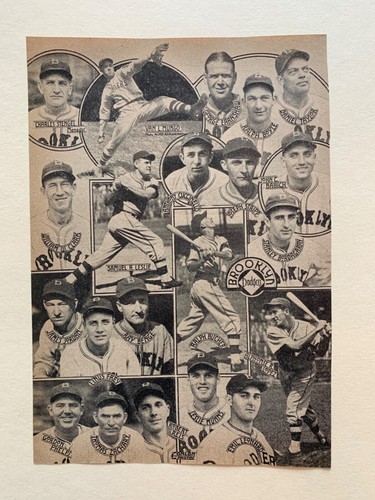 Brooklyn Dodgers Casey Stengel Al Lopez L. Frey 1935 Baseball 4X6 Team ...