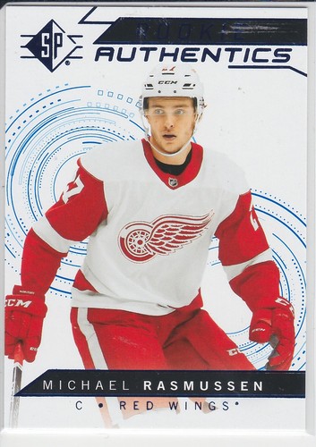 2018-19 SP Authentic Rookie Authentics Blue #123 Michael Rasmussen Red ...