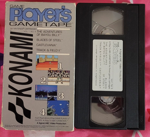 Game Players Game Tape Vol 1 No 5 VHS Vintage Konami Nintendo GAMETAPE ...
