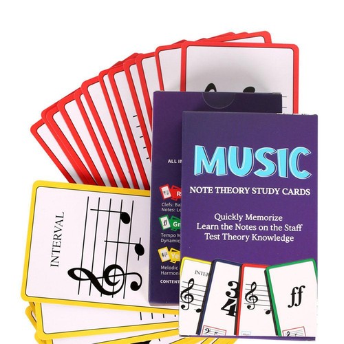 Music Note Theory Study Cards -quickly Memorize Learn The Notes on The ...