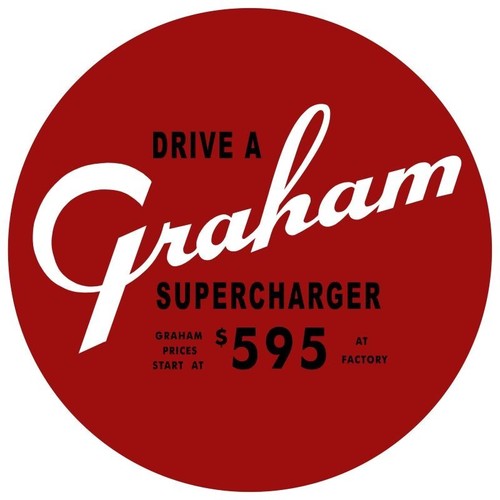 1935 Graham Supercharger Automobile NEW Sign: 18" Dia. Round USA STEEL ...
