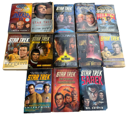 Vintage Star Trek Paperback Book Lot of 14 Books - William Shatner MORE ...