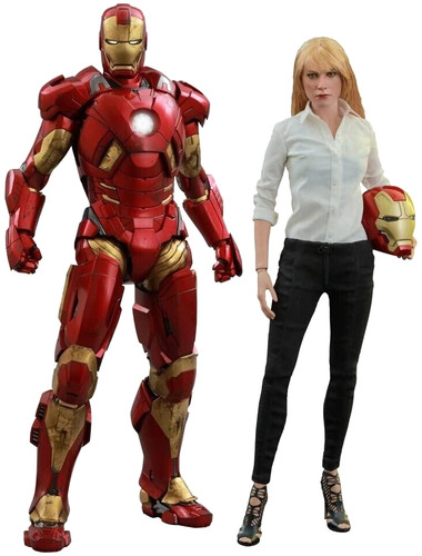 Hot Toys Pepper Potts & Iron Man Mark 9, Movie Masterpiece 1/6 "Iron Man 3" | eBay