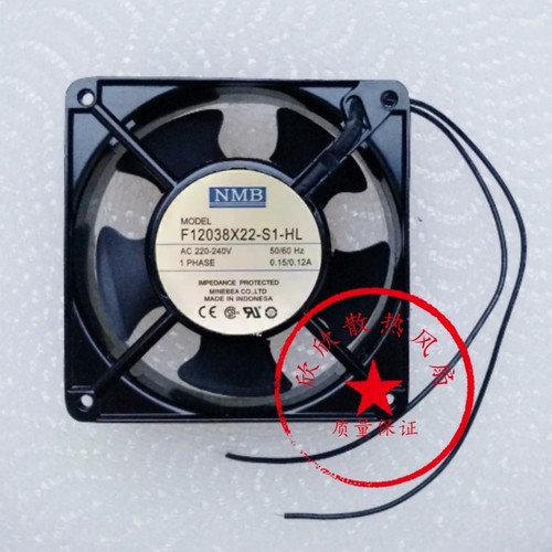 1 pcs NMB Fan F12038X22-S1-HL AC 220-240V 0.15/0.12A 12CM 12038 2 wire ...