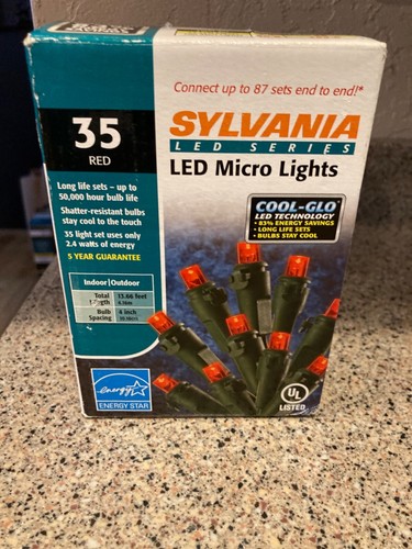New Sylvania 35 Led Micro Style Red Lights Energy Efficient | eBay