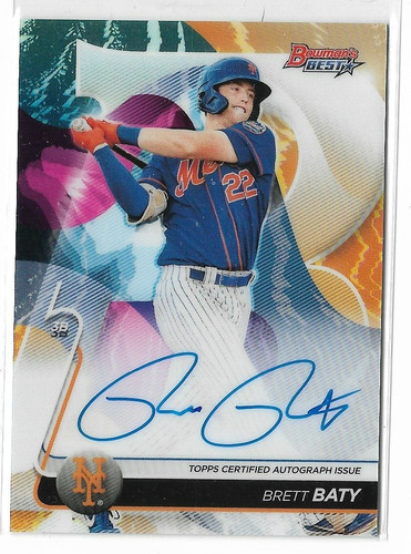2020 Bowman's Best Baseball Brett Baty Best Of 2020 Autograph Auto Card ...