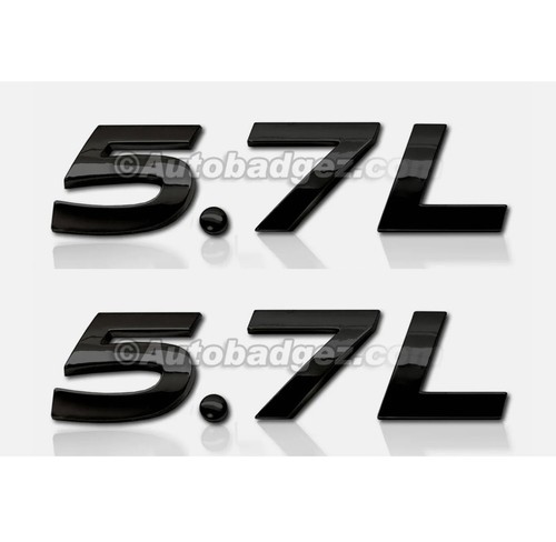 2 - BRAND NEW 3D Adhesive Badge Emblem Rear Side Fender 5.7L GLOSS ...