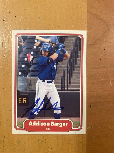 ADDISON BARGER SIGNED Custom Card Blue Jays In Person Auto | eBay