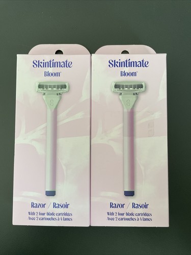 2x Skintimate Bloom Razor, 1 razor with 2-4blade cartridges | eBay