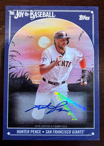 HUNTER PENCE 2023 Topps X Bob Ross The Joy of Baseball Blue Autograph ...