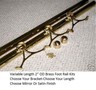 2" Diameter x 8' Total Length Solid Brass Complete Bar Foot Rail Kit ...