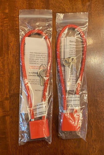 Lot of 2 Firearm Cable Trigger Lock Gun Safety New in Package | eBay