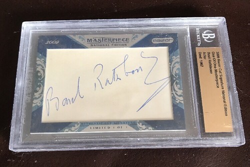 2009 LEAF RAZOR CUT SIGNATURE MASTERPIECE BASIL RATHBONE 1/1 AUTO ...