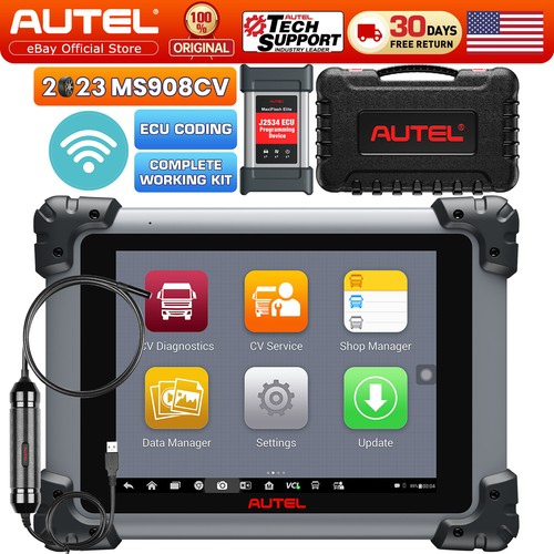 Autel MaxiSys CV MS908CV Heavy Duty Truck Diagnostic Tool J2534 pr ...