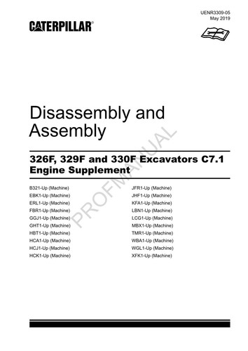 Caterpillar 326F 329F 330F EXCAVATOR C7.1 Engine Suppl Disassembly ...