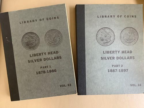 Two Library of Coin Silver Dollar Books Volume 23 & 24 Great Condition ...