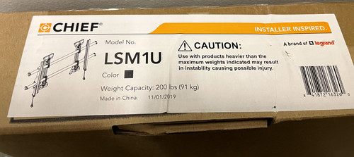 Chief LSM1U Fusion Series Fixed Wall Mount for 42 to 86" Displays, up ...