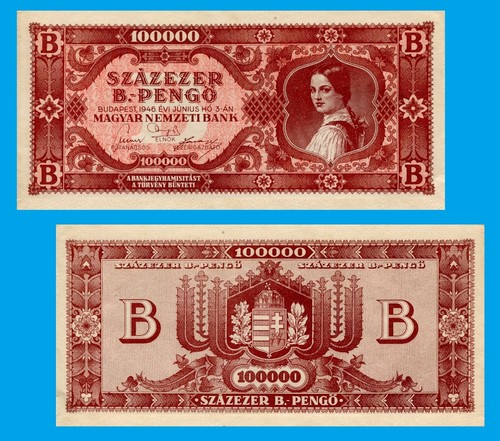 HUNGARY 100 000 B Pengo 1946 --+- Copy | eBay