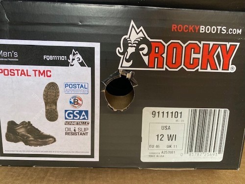 ROCKY 911 ATHLETIC OXFORD PUBLIC SERVICE BOOTS 9111101 - BLACK, SIZE 12 ...