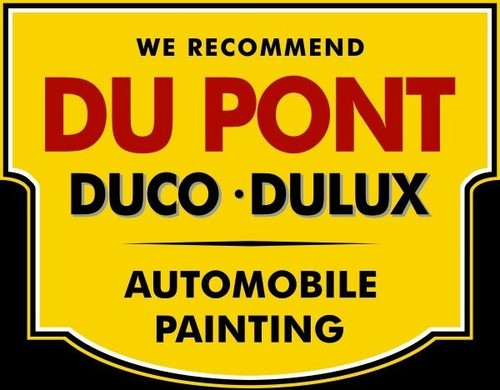 Du Pont DUCO - Dulux Auto Painting NEW Sign 40" Wide Diecut USA STEEL ...