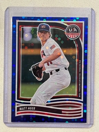 MATT AGER 2024 Panini USA Baseball Stars & Stripes H2 BLUE # 130/149 | eBay