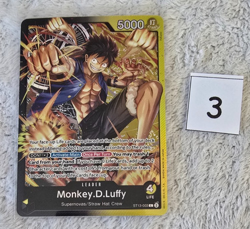 ~ Monkey.D.Luffy ST13-003 SR Leader The Three Brothers Holo Foil One ...