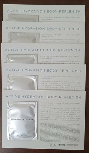 5x Rodan + Fields ACTIVE HYDRATION BODY REPLENISH Sample Packet Cards (Lot of 5) | eBay