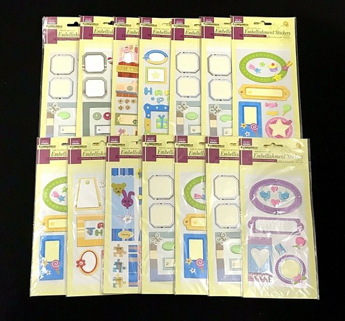 LOT OF 14 - KCK CRAFT HANDMADE EMBELLISHMENT STICKERS - BRAND NEW | eBay