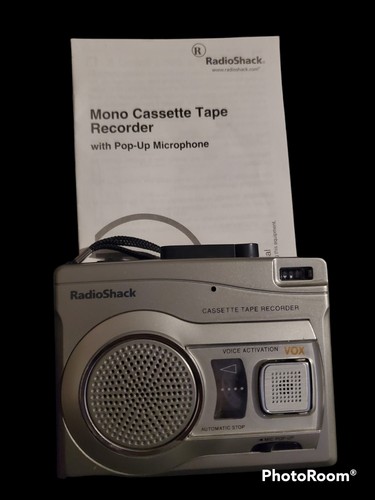 Radio Shack CTR-122 Handheld Cassette Tape Recorder VOX Voice ...