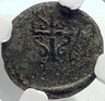 AMPHIPOLIS in MACEDONIA Authentic Ancient Greek Coin RIVER TRIDENT NGC ...