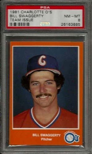 1981 Charlotte O's Team Issue Bill Swaggerty PSA 8 NM-MT Baseball Card ...