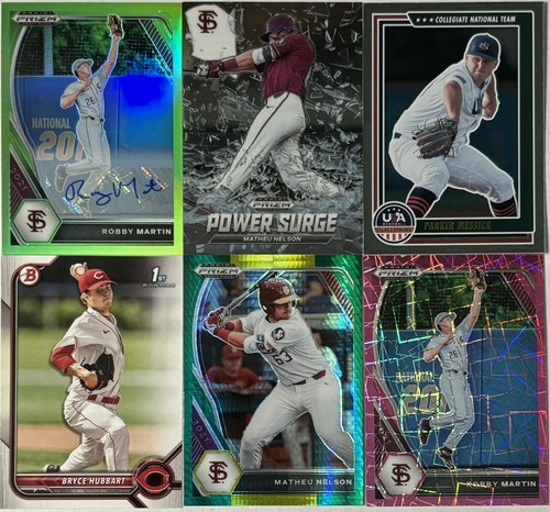 Florida State Seminoles Baseball Card Lot - Robby Martin Autograph Auto ...