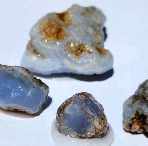 Rare ELLENSBURG BLUE AGATE Beautiful Purple High Quality. (4pc) Rough ...