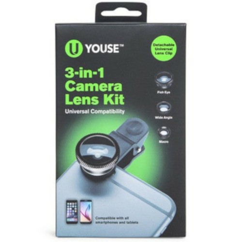Youse 3-in-1 Camera Lens Kit for Smarphones and Tablets Android IOS | eBay
