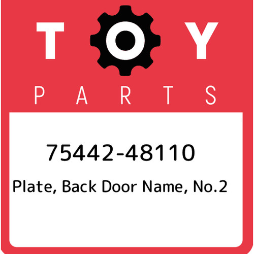 75442-48110 Toyota Plate, back door name, no.2 7544248110, New Genuine ...