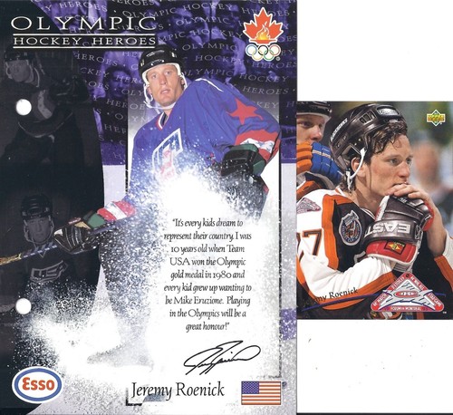 Jeremy Roenick 1992-93 Upper Deck All-Star 1997-98 Esso Olympic Heroes ...