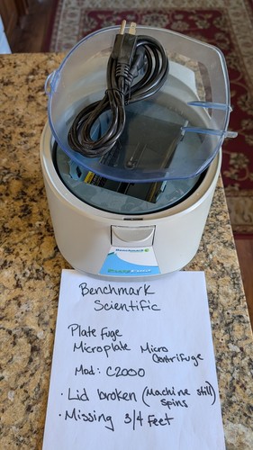 Benchmark Scientific PlateFuge C2000 MicroPlate Centrifuge *PARTS* | eBay