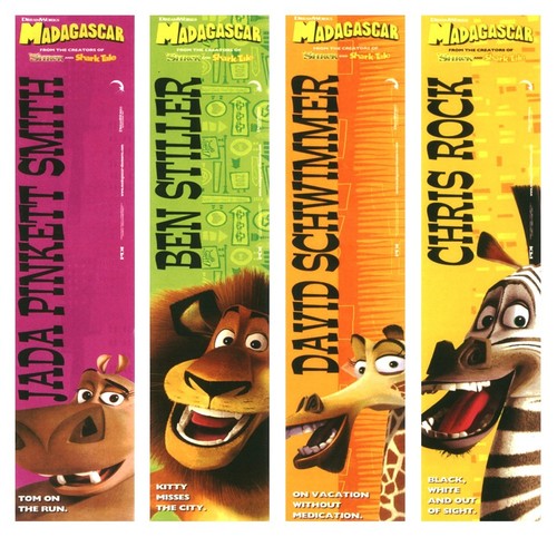 MADAGASCAR Set-of-4 Bookmarks (DreamWorks Animation) | eBay