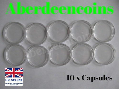 10 x 40mm Coin Capsules Suitable for £5 , silver Libertad and silver ...
