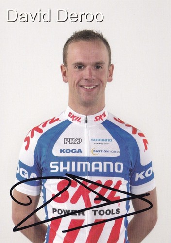 CYCLISME carte cycliste DAVID DEROO équipe SKIL SHIMANO signée | eBay