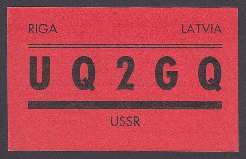 UQ2GQ Alexander Ivanov Riga Latvia USSR QSL Ham Radio postcard 1965 | eBay