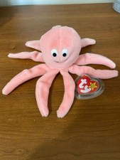 Inky the Octopus - Grey, With Mouth - Beanie Babies - Beaniepedia