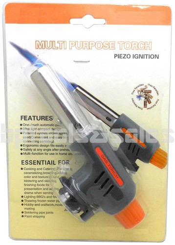 Multi-Purpose Piezo Ignition Torch Cooking BBQ Thawing Soldering Hobby ...