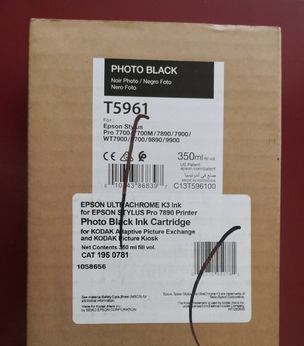 10-2021 Genuine EPSON T5961 Photo Black Ink 350ml for Stylus 7890/7900 ...