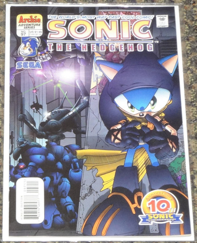 2001 ARCHIE SEGA SONIC THE HEDGEHOG 97 VF RARE 10th ANNIVERSARY ISSUE ...